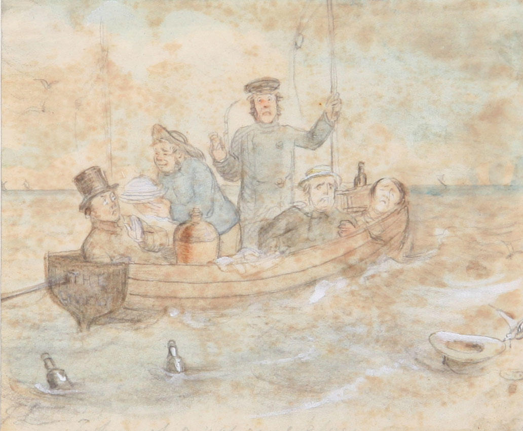 Original Punch drawing: Cartoon : A Fishing Party - Dunedin Public Art ...